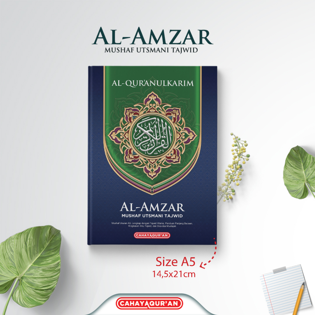 Jual Mushaf Al Quran Al Amzar Mushaf Utsmani Tajwid Ukuran A5 | Shopee ...