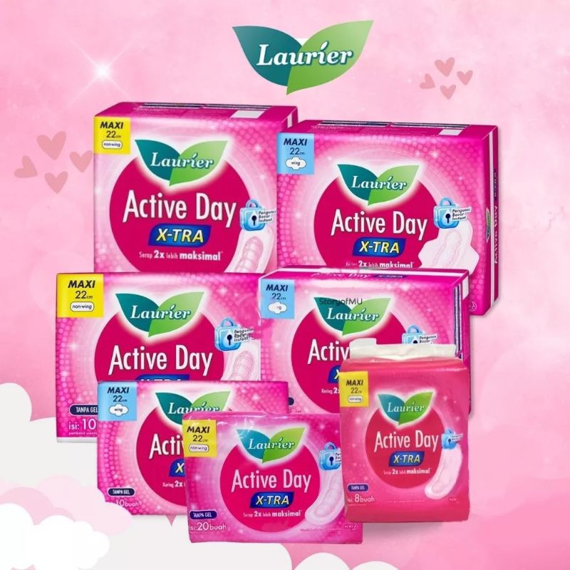 Jual LAURIER Active Day Super Maxi Wing | NonWing Pembalut Laurier ...