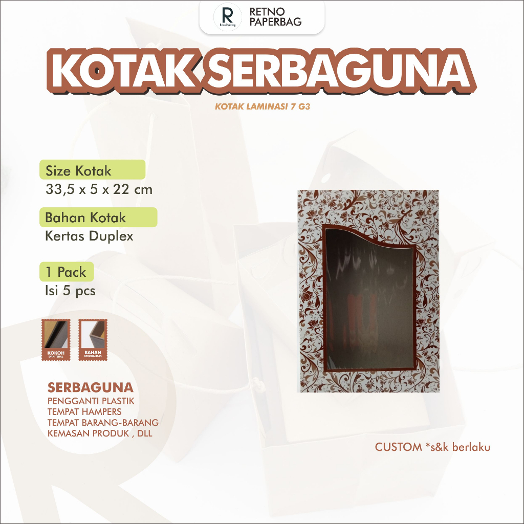 Jual Kotak Kemasan Motif Batik Box Kerudung Laminasi 7 G3-Retno ...