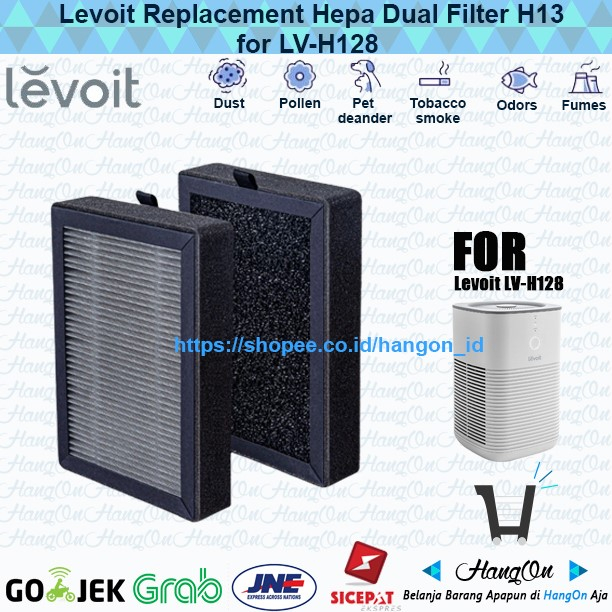 Jual Levoit Replacement HEPA H13 Dual Filter for Air Purifier LV-H128 ...