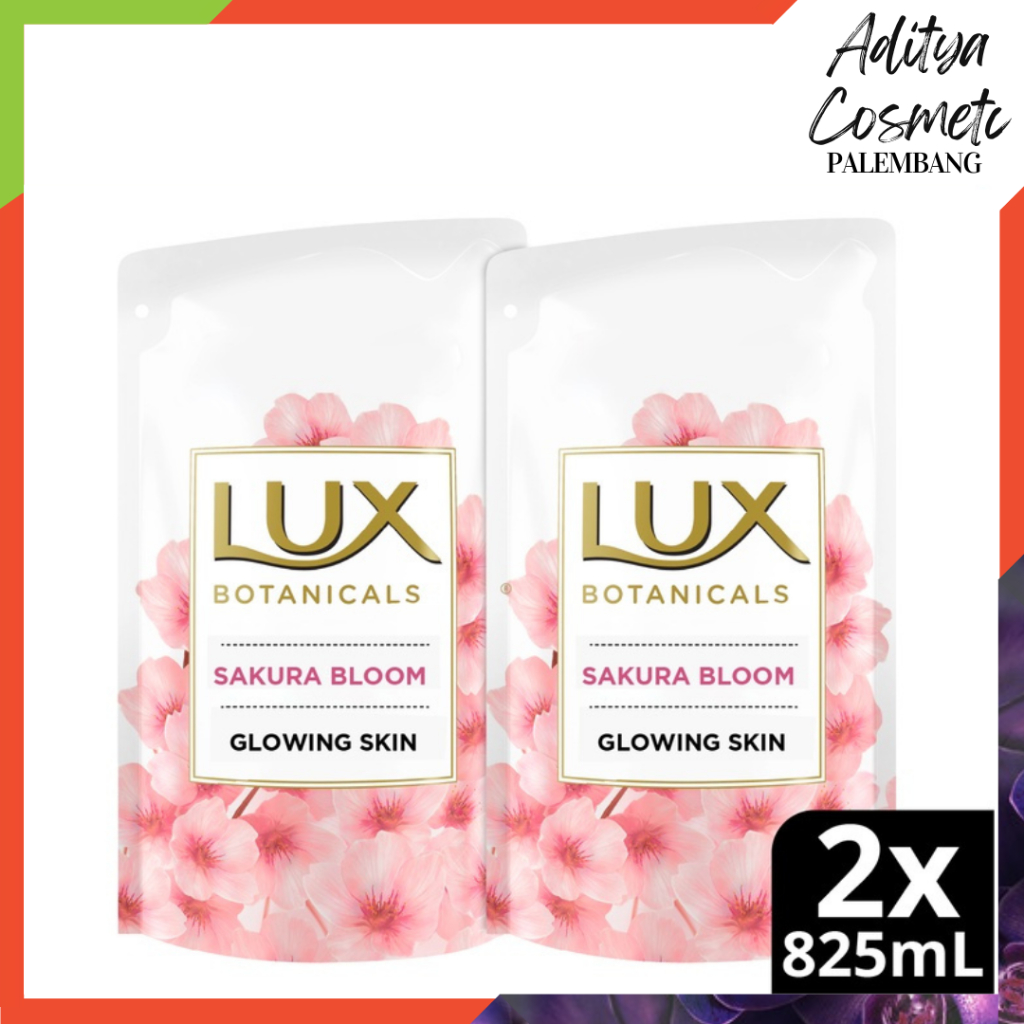Jual Lux BOTANICALS SABUN MANDI CAIR REFILL BODY WASH SAKURA BLOOM with Vitamin C Essence 825ML ...