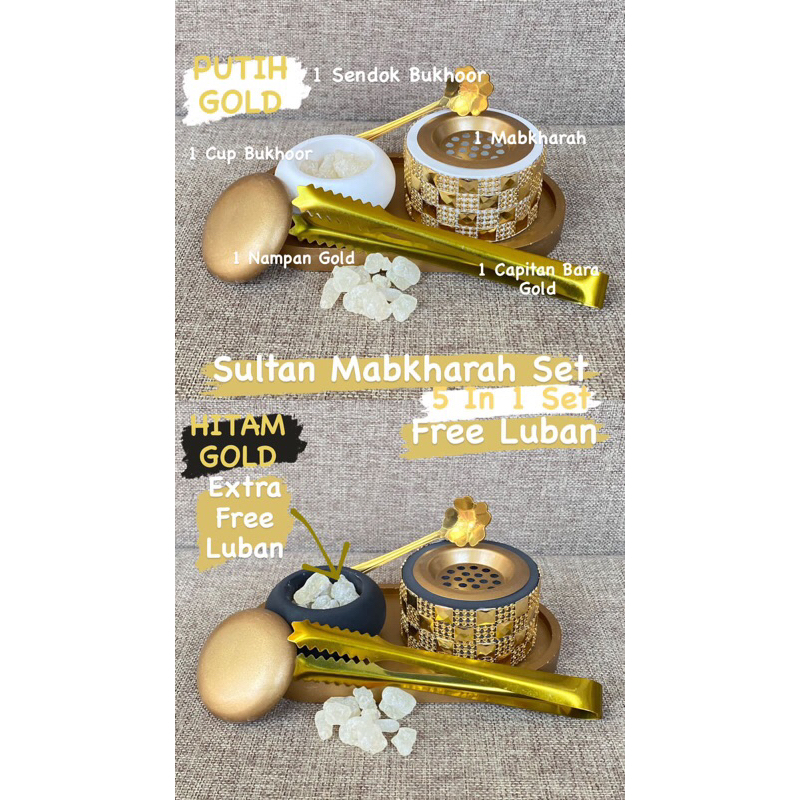 Jual SULTAN MABKHARAH 5in1 SET FREE LUBAN /Mabkhara Set Arab /mabkhara ...