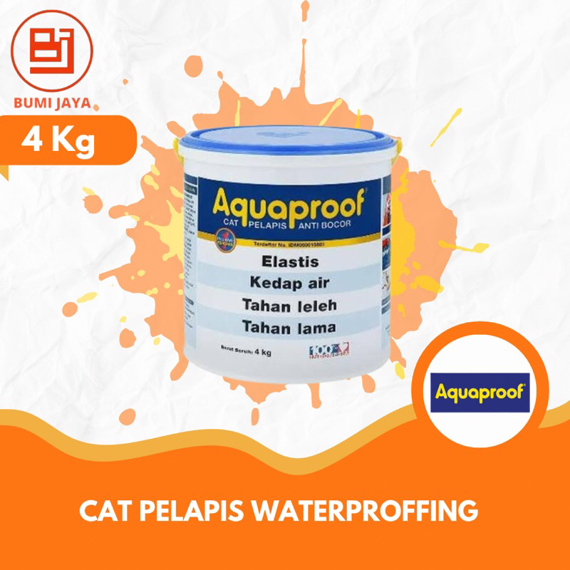 Jual Cat tembok waterproofing Aquaproof abu abu 4kg | Shopee Indonesia