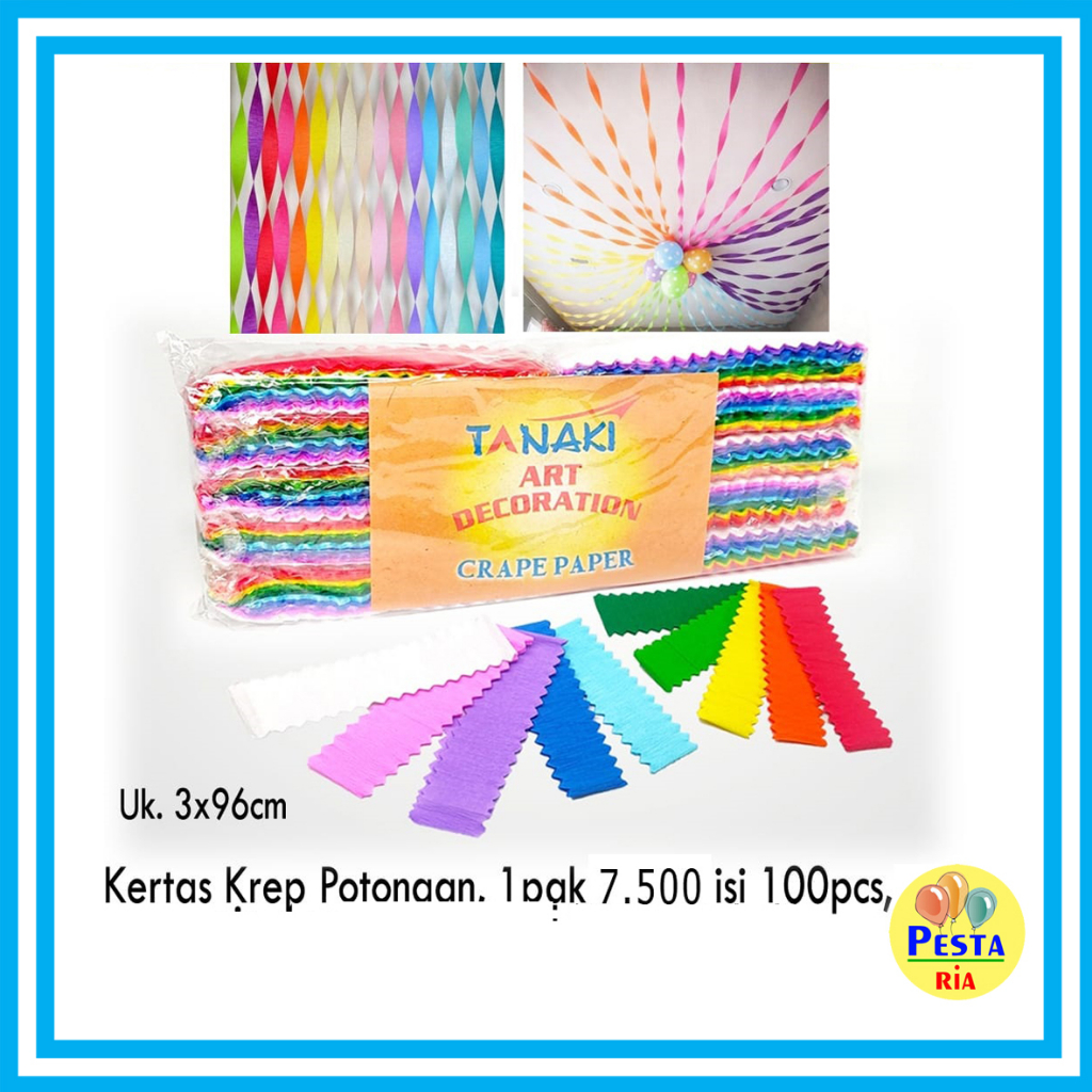 Jual Murah!! (1 Pak Isi 100Pcs) Kertas Krep Potongan, crape paper ...