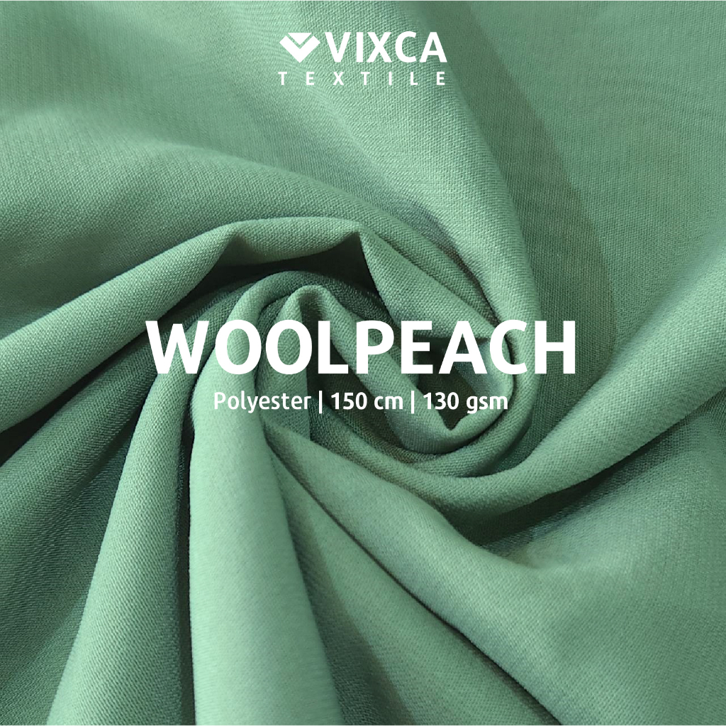 Jual [PER 0,5 M] Kain Woolpeach Lebar 150 cm Wolfis Wolfish Wolvis Premium Polos Polosan ECER 1/ ...