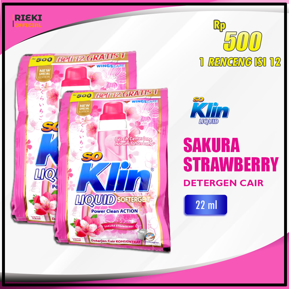 Jual Soklin liquid detergen sabun cuci baju cair 22 ml | Shopee Indonesia