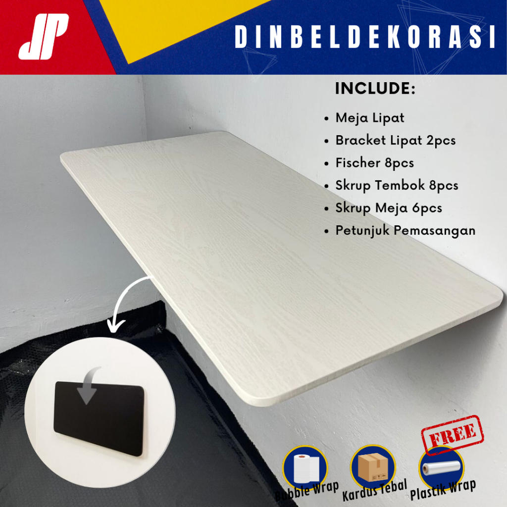 Jual MEJA LIPAT DINDING 80 X 40 BRACKET 30CM / MEJA KOMPUTER / MEJA ...