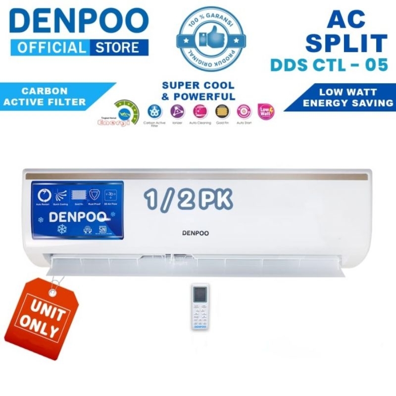 Jual AC Denpoo DDS 05 CTL Low watt 1/2 PK + Pasang | Shopee Indonesia