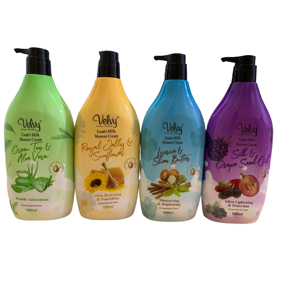 Jual "RAYA" VELVY Goats Milk Shower Cream 1000ml (Kemasan Baru ...