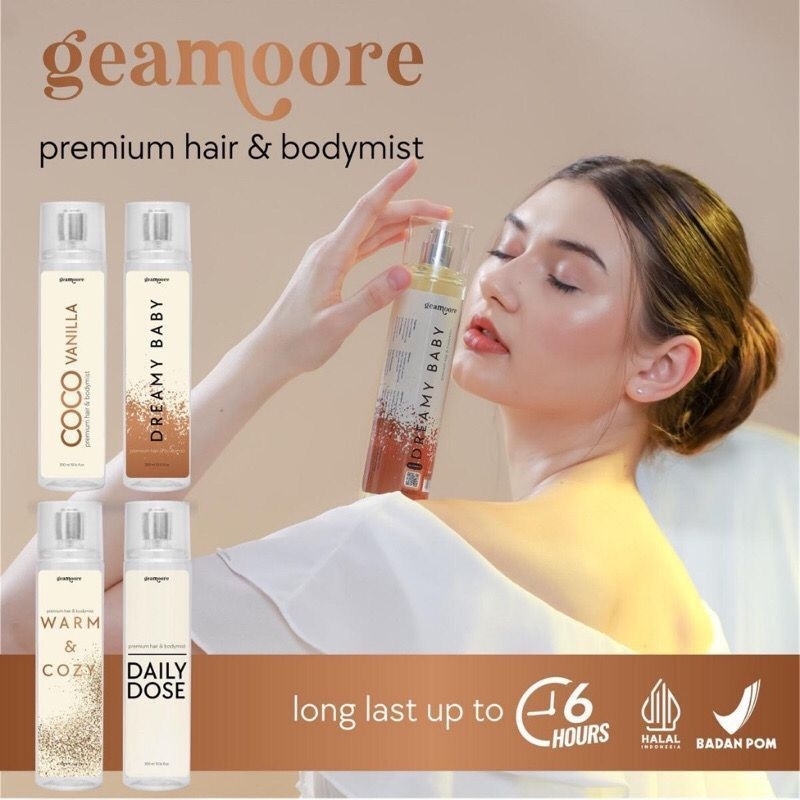 Jual (BPOM) Geamoore Premium Hair & Body Mist ( Warm & Cozy - Coco ...
