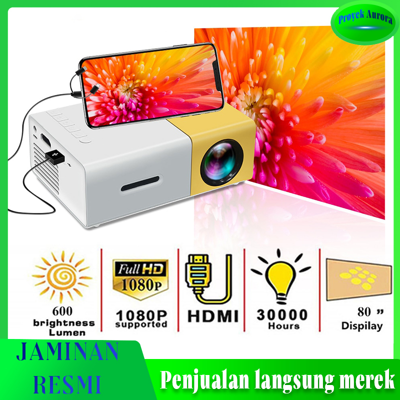 Jual Proyektor Home 1080P Proyektor Cerdas Full HDMini Proyektor YG300 ...