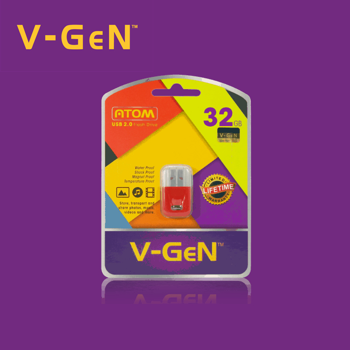 Jual Flashdisk V-Gen Atom 32GB USB2.0 | Shopee Indonesia