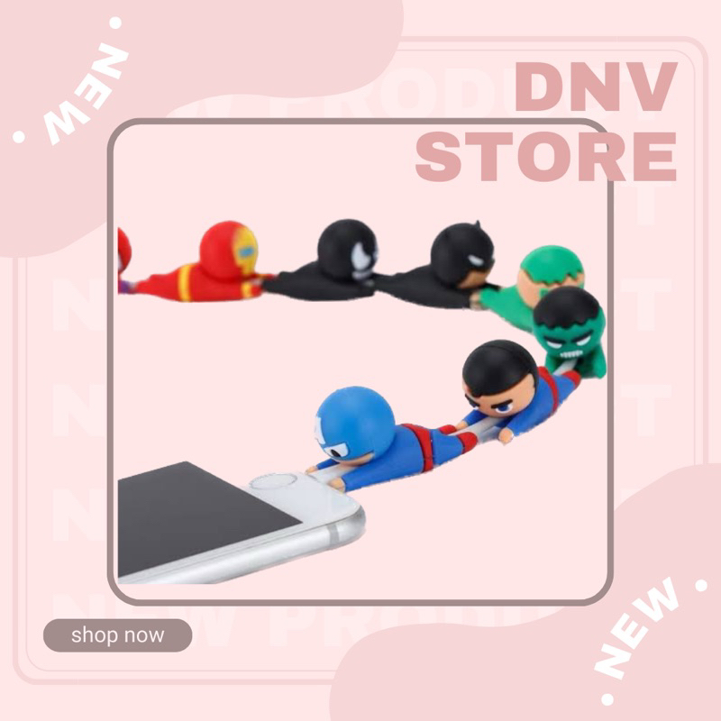 Jual cable bite pelindung kabel charger iphone android avengers cable ...