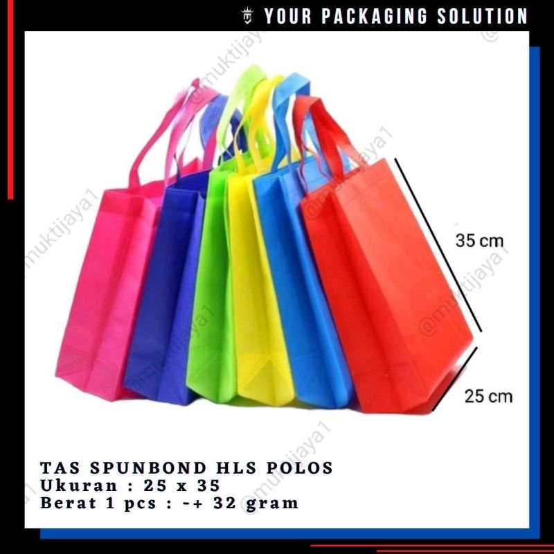 Jual TAS KAIN POLOS 25x35cm HLS • Spunbond / Goodie Bag / Tas Kain ...