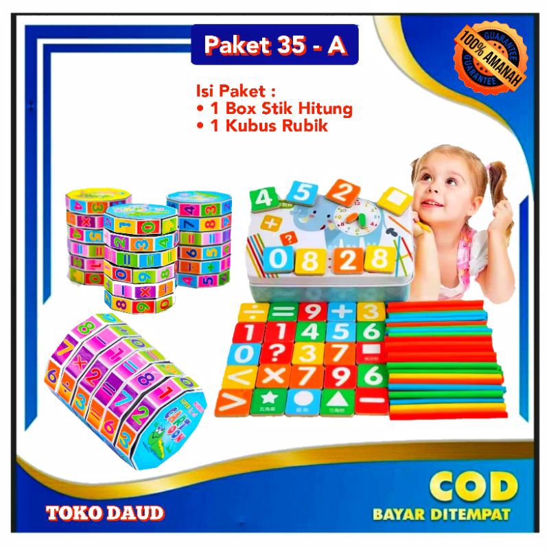 Jual Stik Hitung/Mainan Edukasi/Belajar Berhitung/Paket Belajar Anak ...
