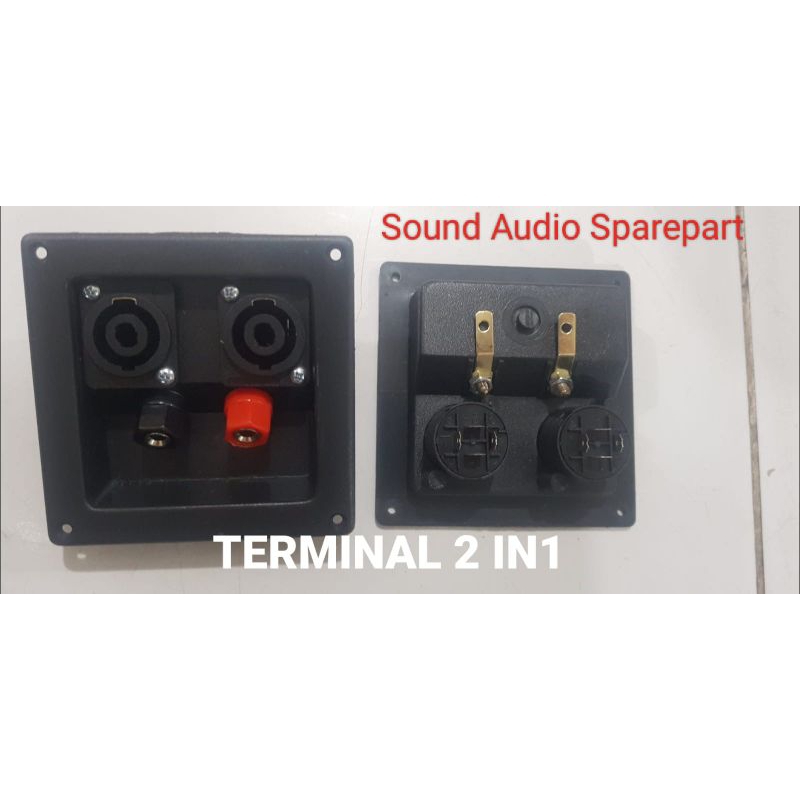 Jual Terminal Speaker Kotak 2 in 1.. BUDING post + soket spicon ...