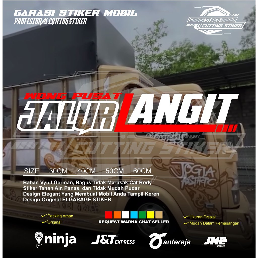 Jual Stiker sticker kaca jalur langit stiker variasi kaca mobil truk ...