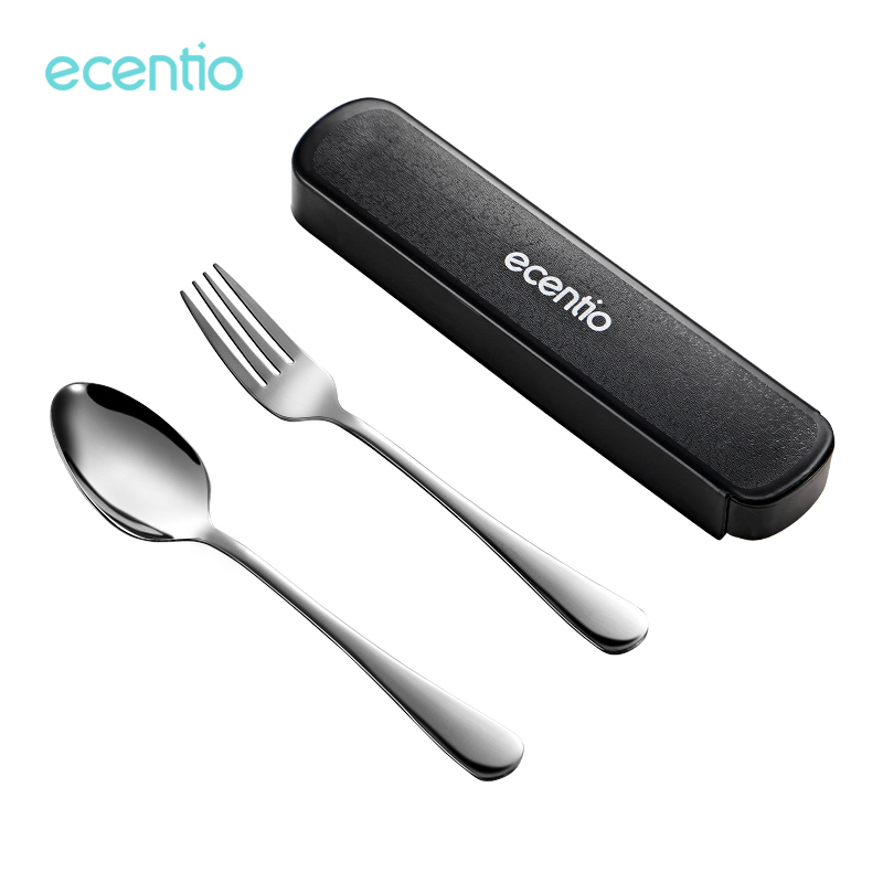 Jual ecentio Steel Set Alat Makan Sendok Garpu set 2/3Pcs Stainless ...