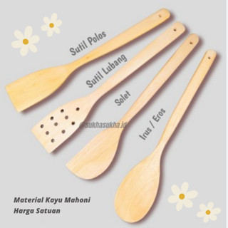 Jual Spatula , Sutil Polos, Sutil Lubang, Irus, Solet Kayu Mahoni ...