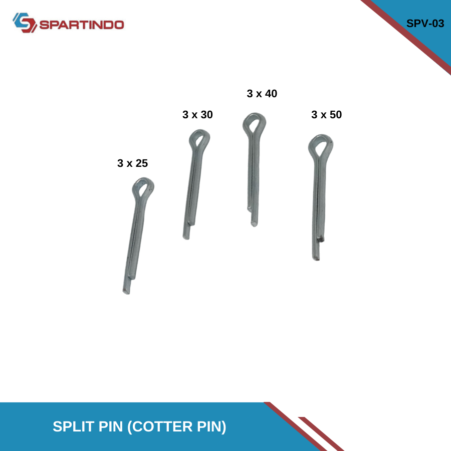 Jual Split Pin Split Pen Spleed pen Cotter Pin ukuran 3x25, 3x30, 3x40 ...