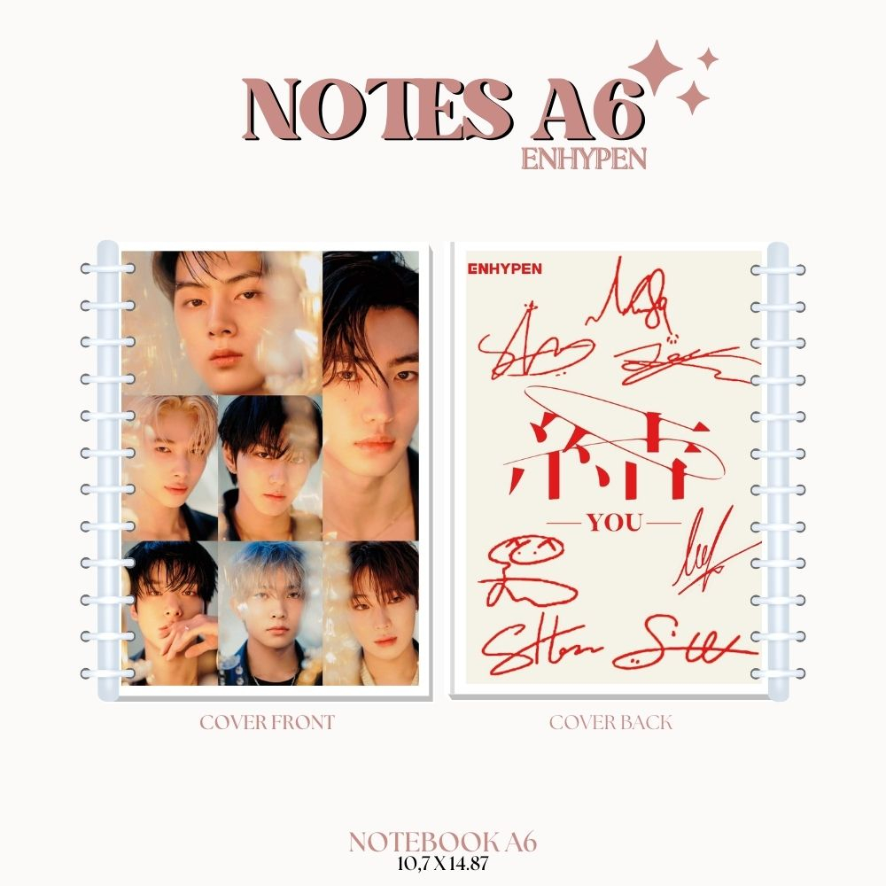 Jual A6 Notes Enhypen You Isi 40 Hvs Cover Laminasi 2 Sisi Buku Note Notebook Tanda Tangan