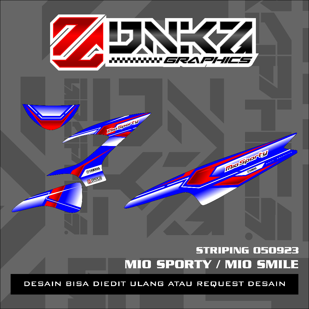 Jual Stiker Mio Sporty Decal Striping Mio Sporty Premium Racing N050923 ...
