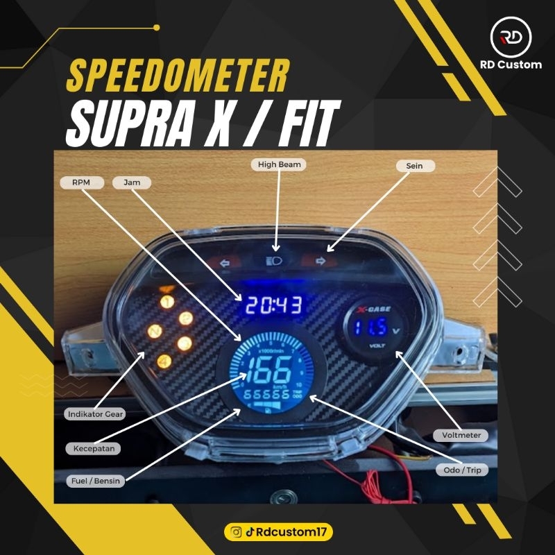 Jual Speedometer Digital Honda Supra X Fit PNP | Shopee Indonesia