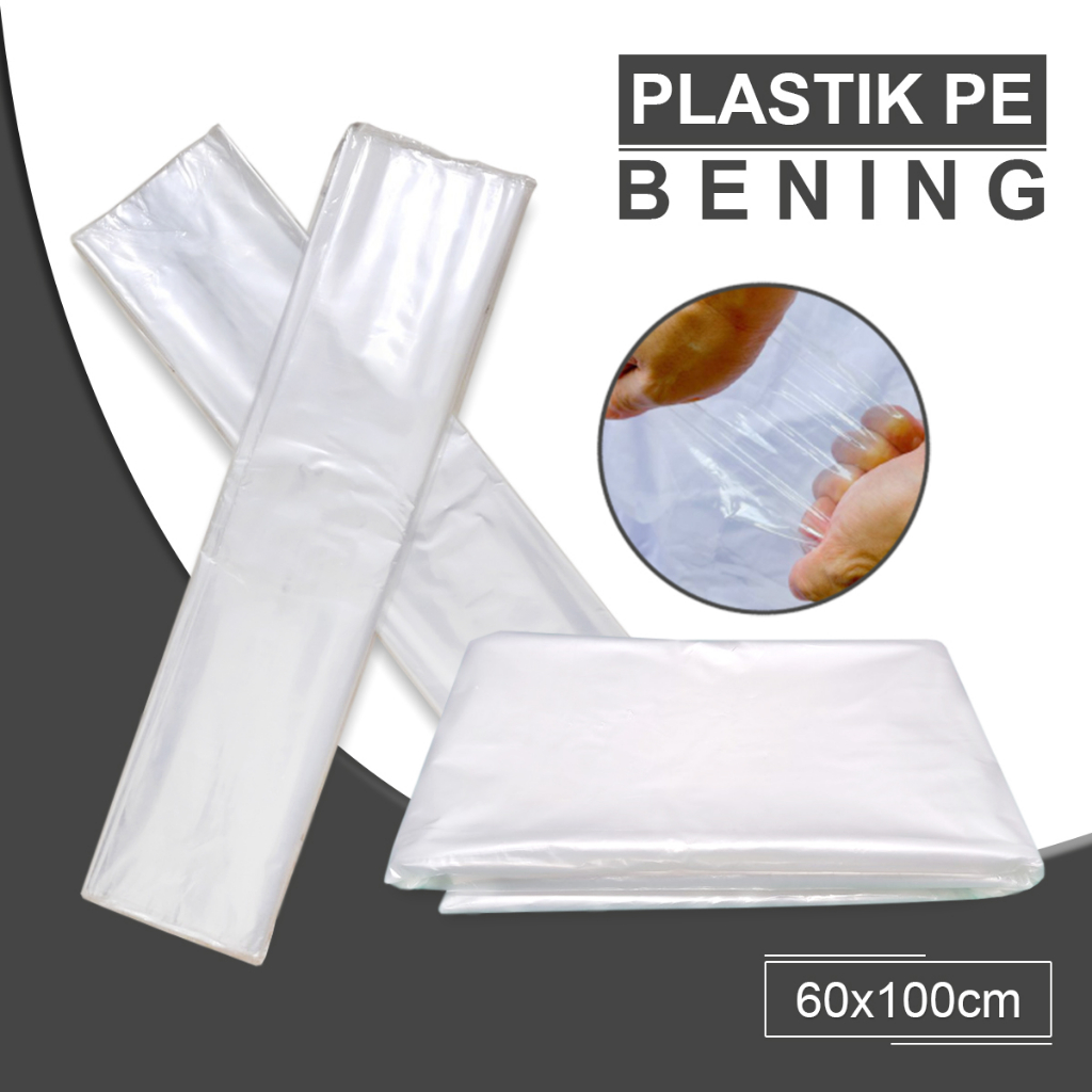 Jual 1kg Kantong Plastik Transparan Besar Plastik PE Serbaguna 60x100cm ...