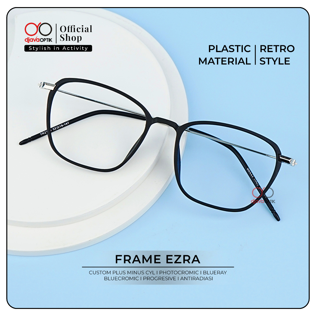 Jual DJAVA OPTIK - Frame Ezra - Kacamata Photocromic Korea Plastik Titanium | Shopee Indonesia