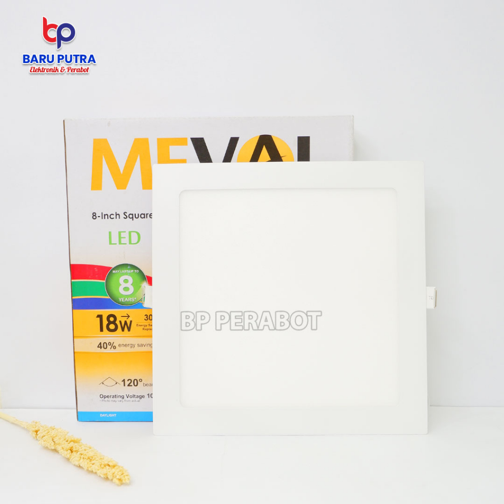 Jual LED High Power Downlight ECO 18W Square 8 Inch, Kuning MEVAL ...