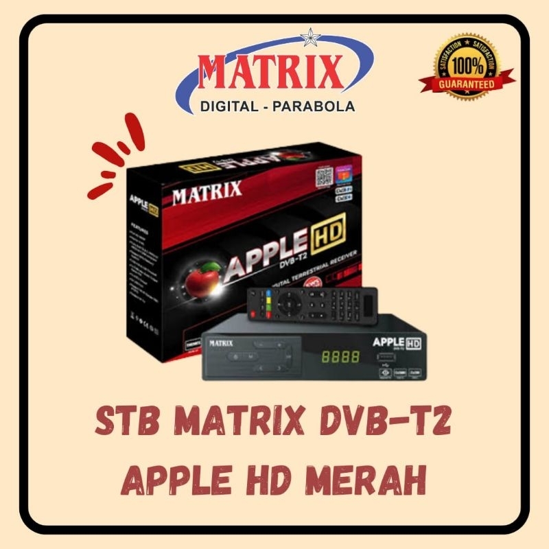 Jual DVB t2 stb set top box tv antena digital MATRIX APPLE MERAH ...