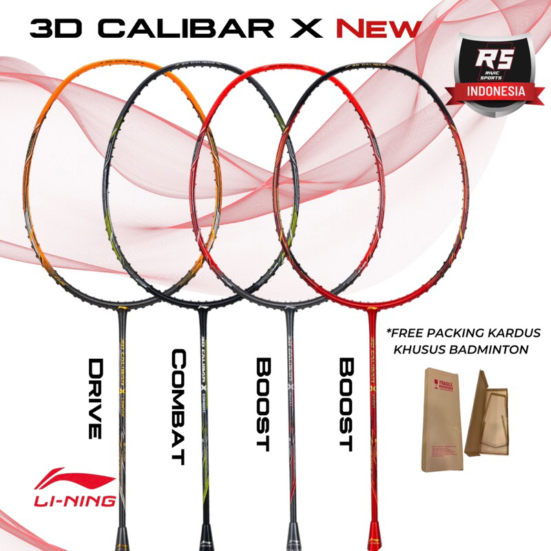 Jual Raket Lining 3D Calibar X Boost Combat Drive Original | Shopee ...