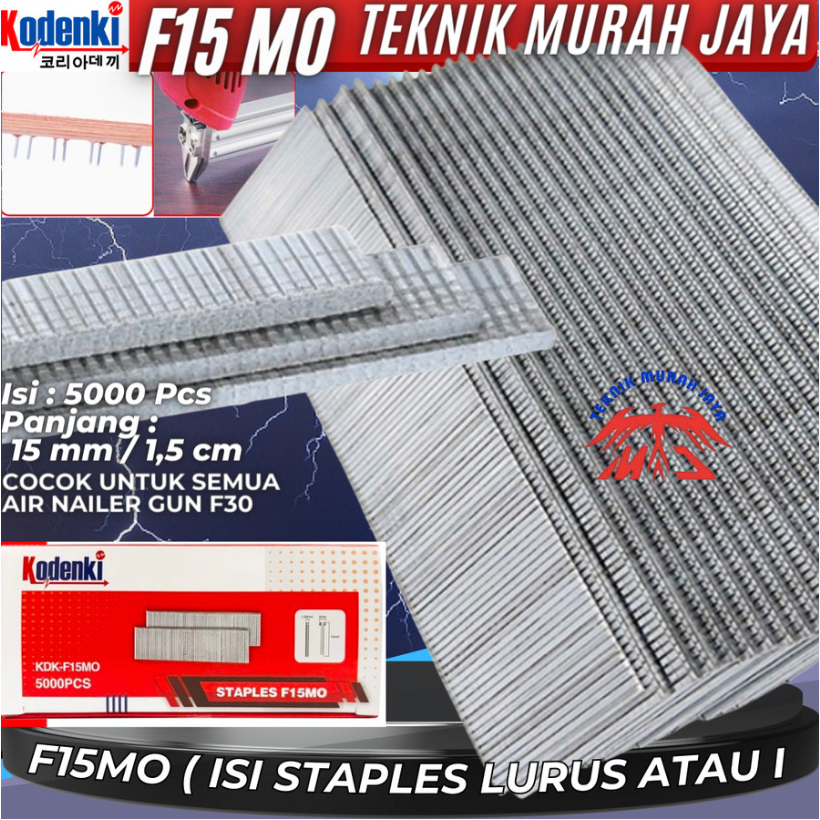 Jual KODENKI Isi Paku Tembak Angin Air Nailer Refill F15 Staples Gun 15 ...