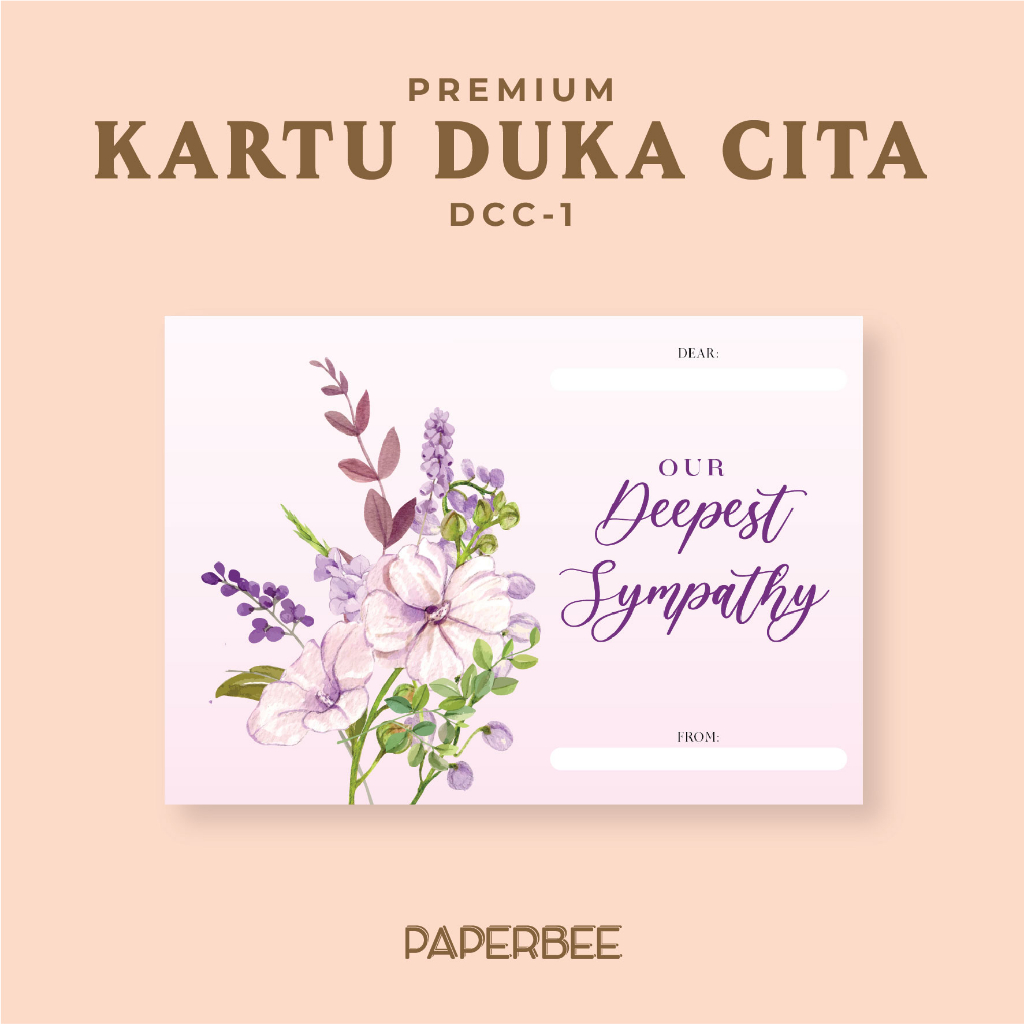 Jual Kartu Ucapan Turut Berduka Cita / Deep Condolence / condolences ...