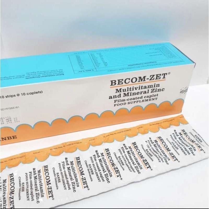 Jual becomzet box isi 100 tablet / becom-zet / becom zet / multivitamin ...