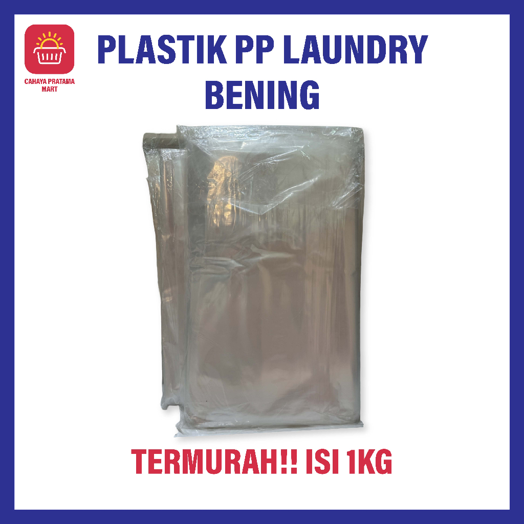 Jual PLASTIK LAUNDRY PP BENING Kantong Plastik PP Polos Plastik baju Plastik Londri Plastik ...