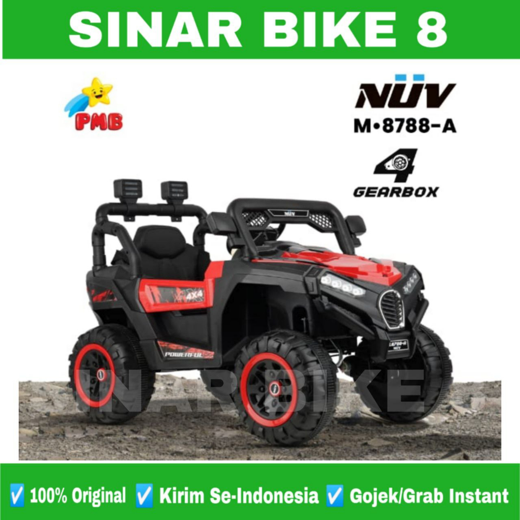 Jual Mobil Aki NUV PMB 8788 A ( 4 GEARBOX) Remote Control Mainan Anak ...