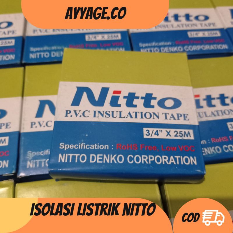 Jual isolasi listrik nitto / nito | Shopee Indonesia