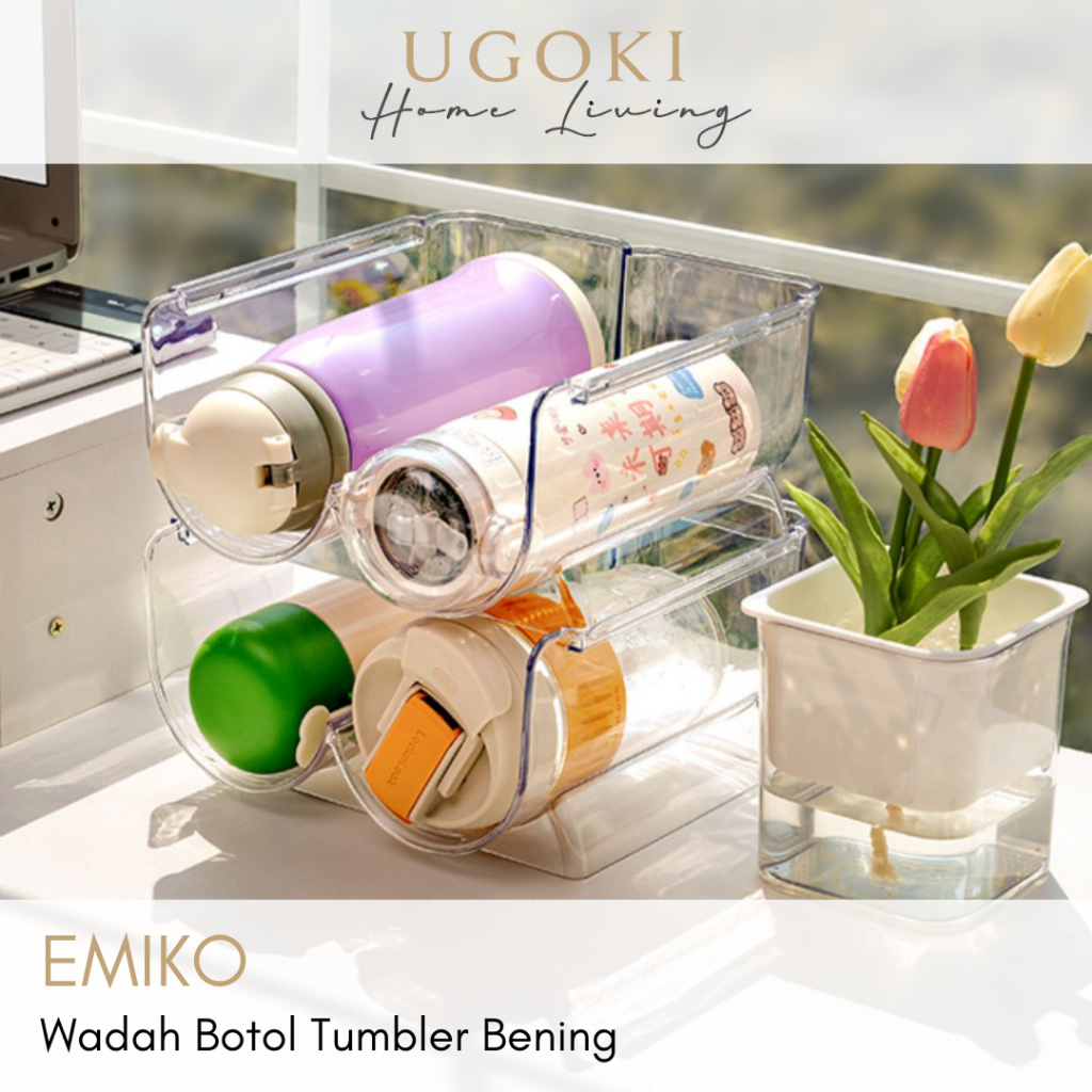Jual |UGOKI| EMIKO Stackable Rack Tumbler Minuman Estetis Organizer ...