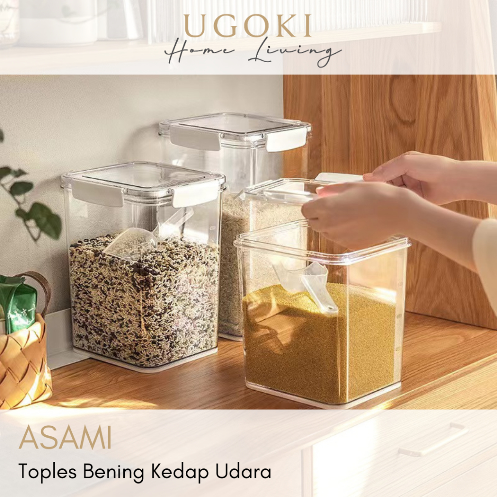 Jual |UGOKI| ASAMI Wadah Kedap Makanan Estetis Kotak Kedap Serbaguna ...