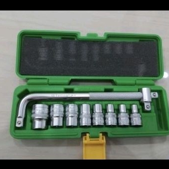 Jual Tekiro soket set 10pcs 6pt hand socket set kunci shock 10 pcs ...