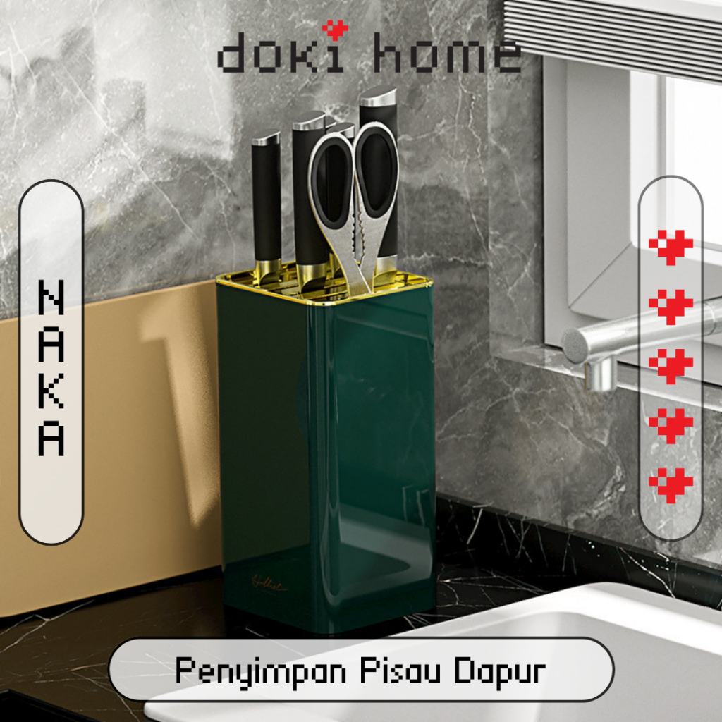 Jual (DOKI) NAKA Knife Holder Knives Rack Minimalis Tempat Pisau Dapur ...