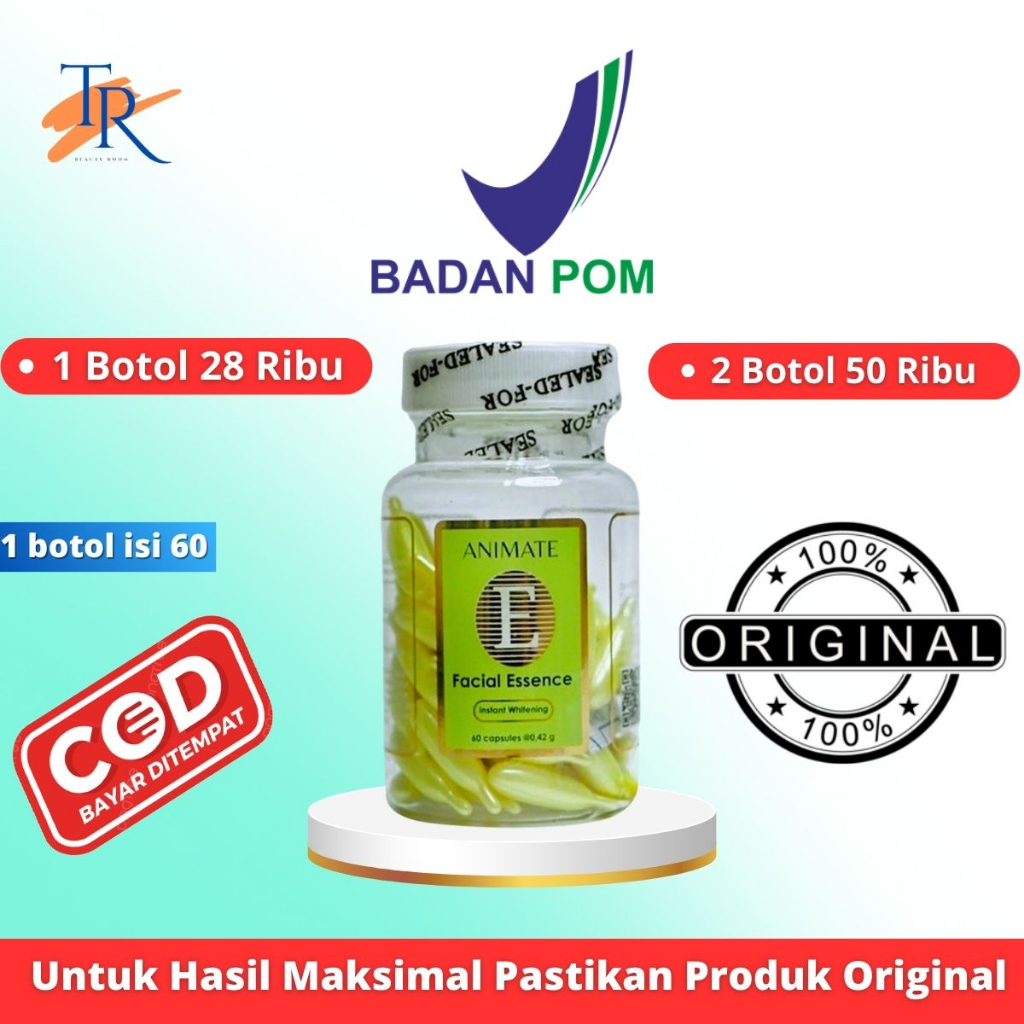 Jual Animate Serum Kapsul Skincare Vitamin E Essence Facial Glowing Isi ...