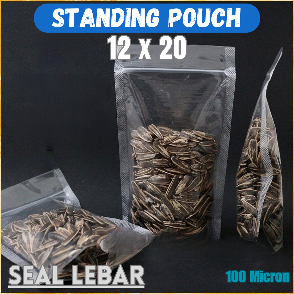 Jual Standing Pouch Seal Lebar 50 Lembar 12x20 / Plastik Klip Lock ...