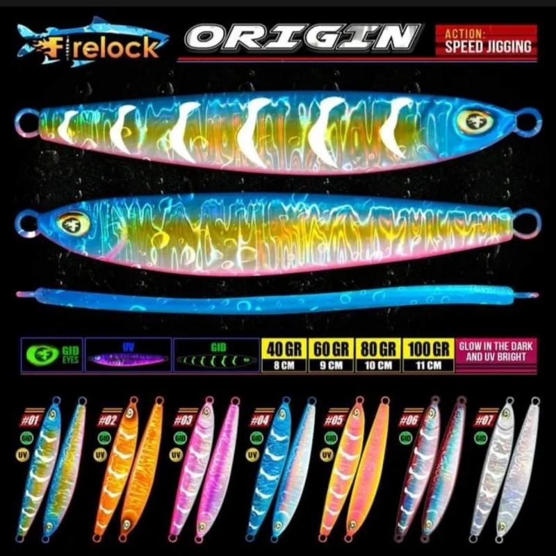 Jual umpan pancing / metal jig 40,60,80,100gr GiD + UV | Shopee Indonesia