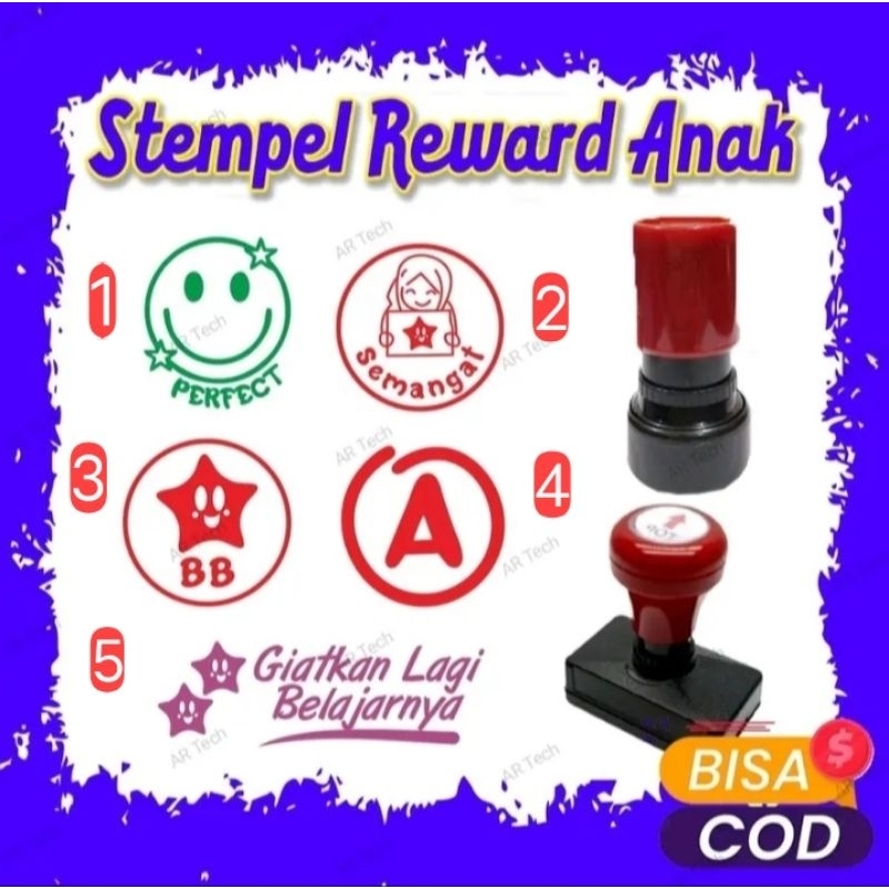 Jual Stempel Penilaian, stempel guru, stempel Reward Anak, stempel mini ...