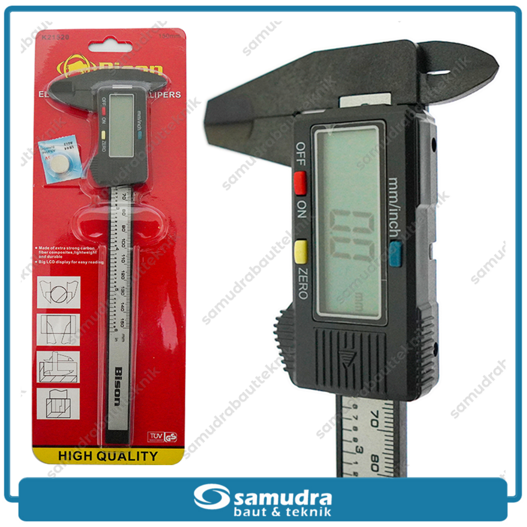 Jual BISON K21520 Sigmat Digital LCD 150 mm Vernier Caliper Jangka ...