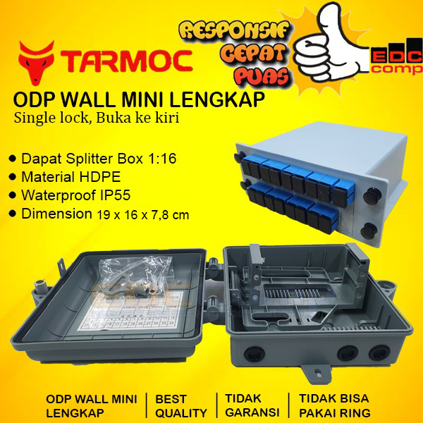 Jual Wall mini ODP + 8 Core SC Splitter Cassete Box | ODP 8 Core ...