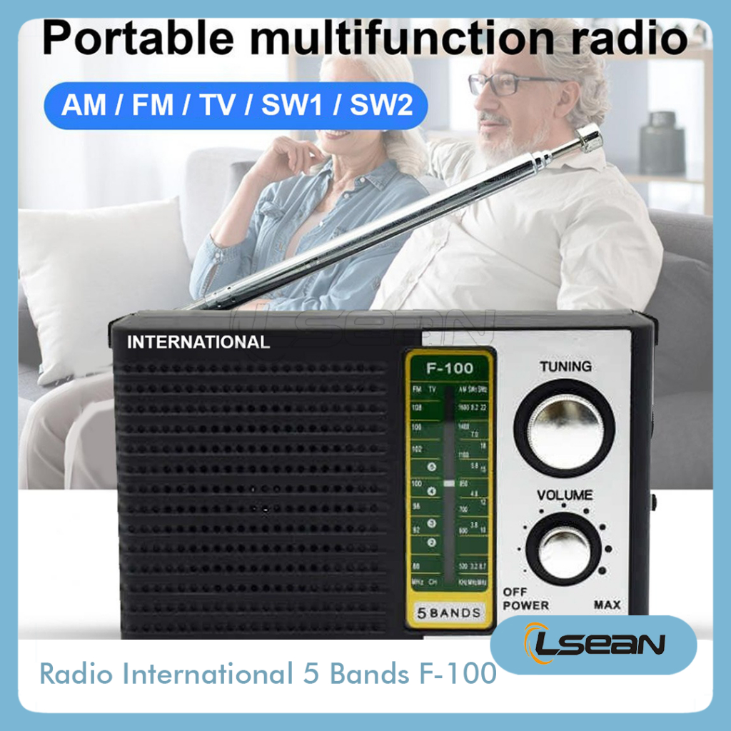 Jual RADIO PORTABLE INTERNATIONAL MODEL JADUL 5 BANDS AM/FM/TV/SW1/SW2 ICF F-100 | Shopee Indonesia