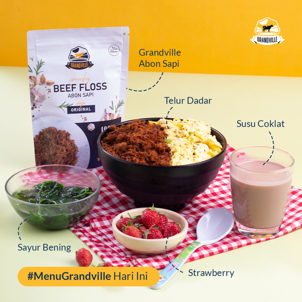 Jual ABON CIPUNG / GRANDVILLE PREMIUM ABON BEEF FLOSS CRUNCHY / Abon ...
